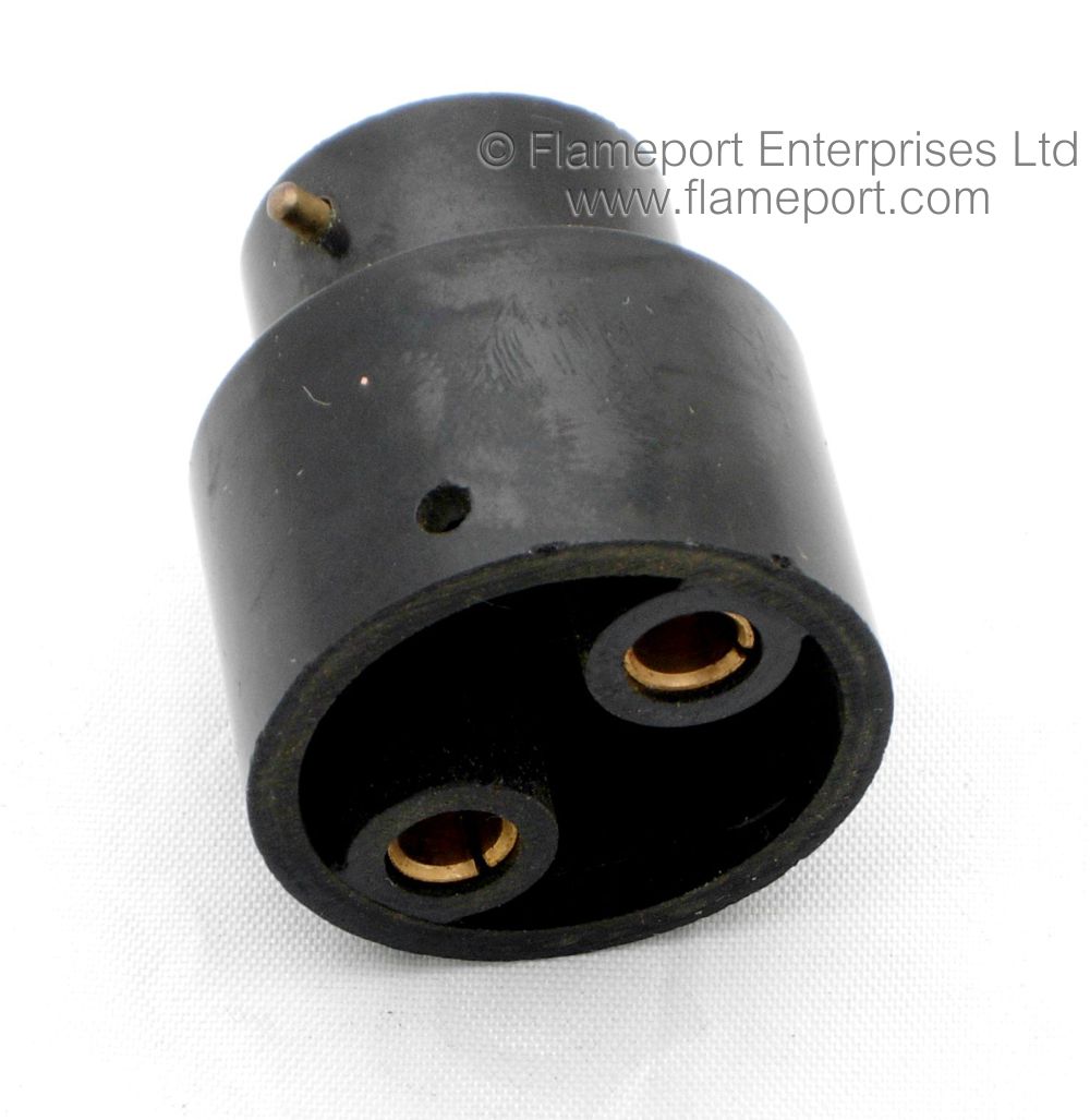 BS52 bayonet plug to a 2 pin socket