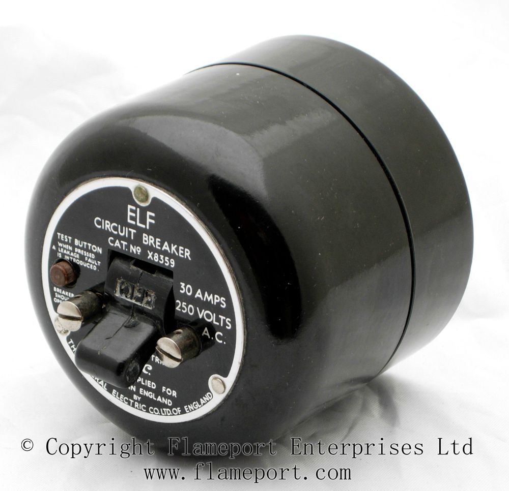 Old GEC 'ELF' 30 amp earth leakage circuit breaker