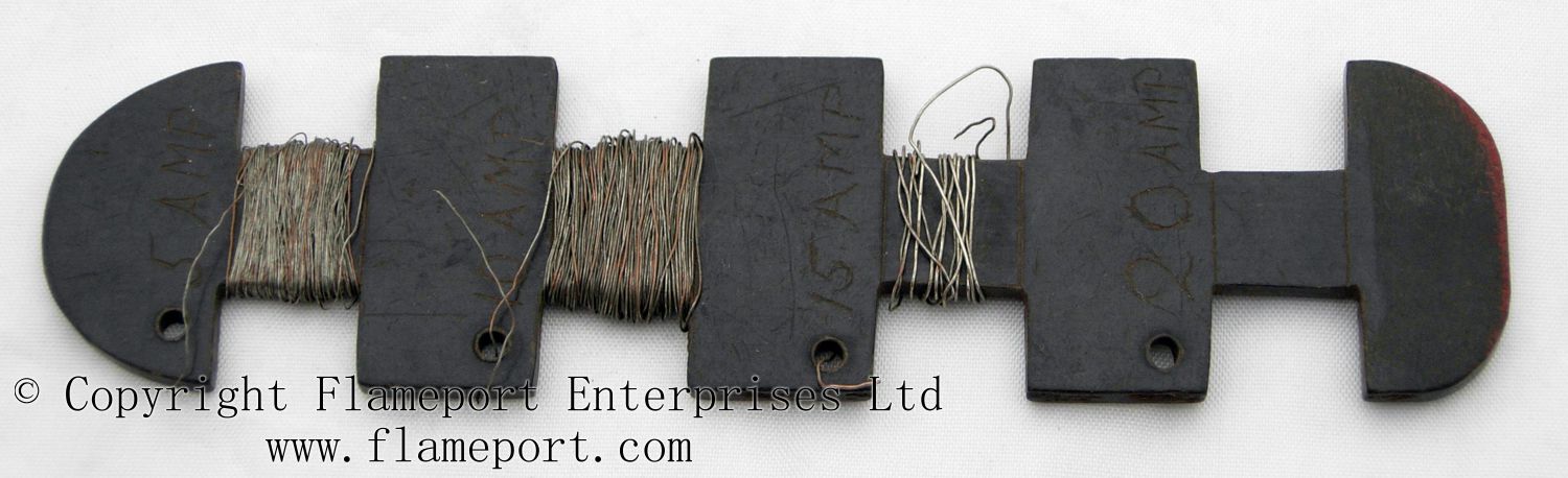 Hand made fuse wire holders