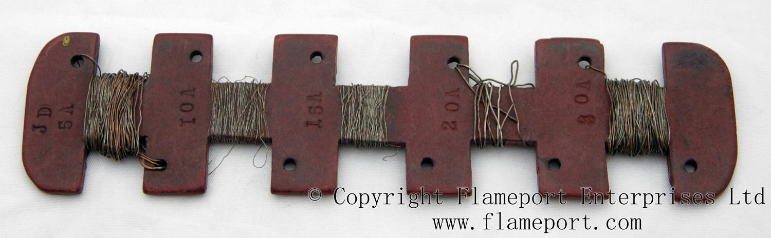 Hand made fuse wire holders